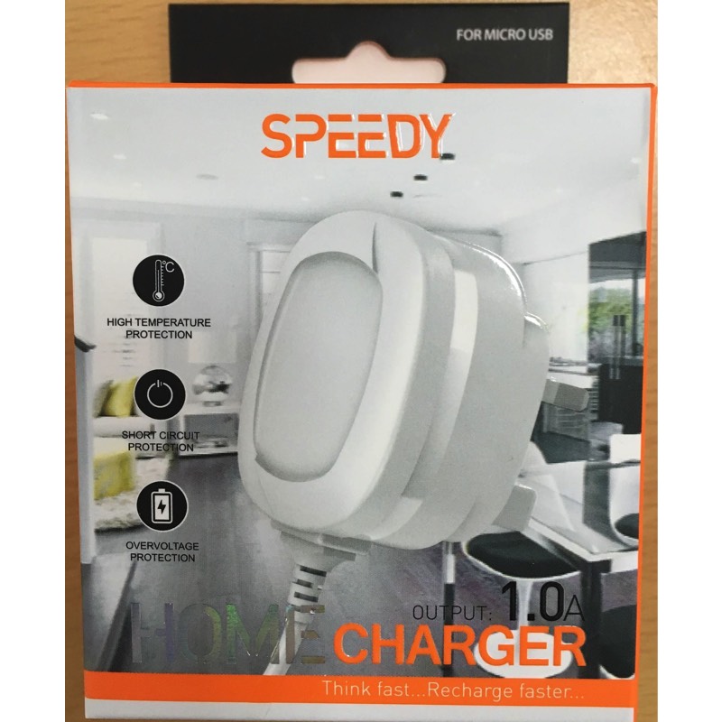 Speedy 1A Universal Micro USB Travel/Main Charger-Fast charging