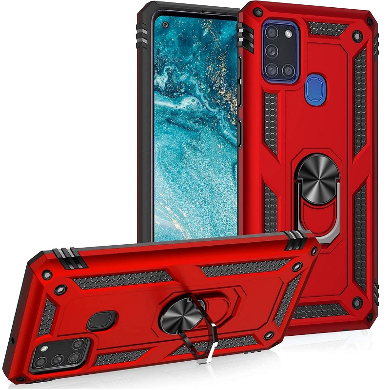 Oppo a15 Case - Red Ring Armor