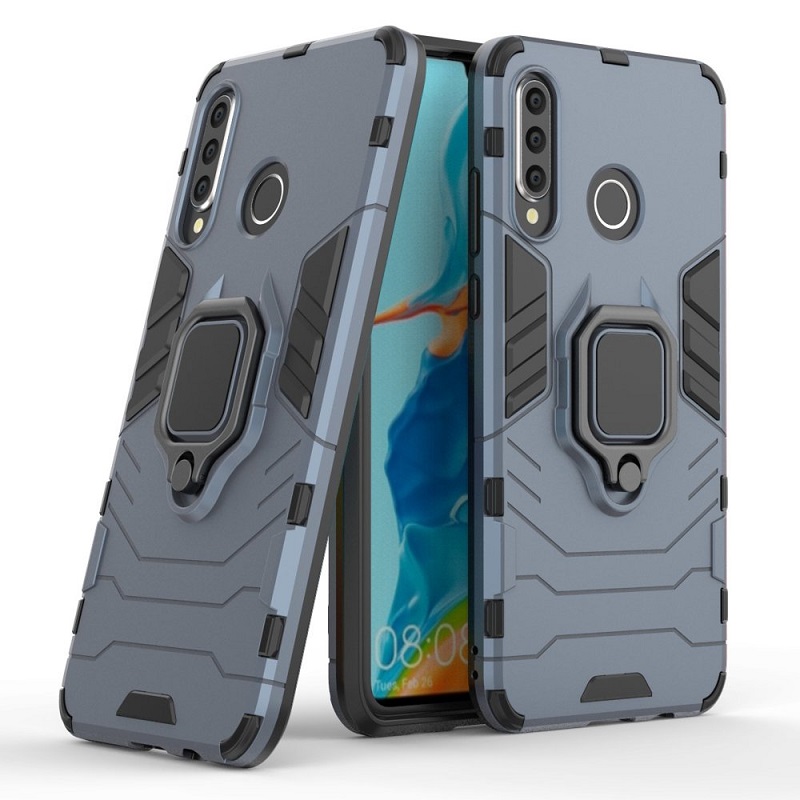 Oppo A53 Case - Navy Heavy Duty Ring Armor